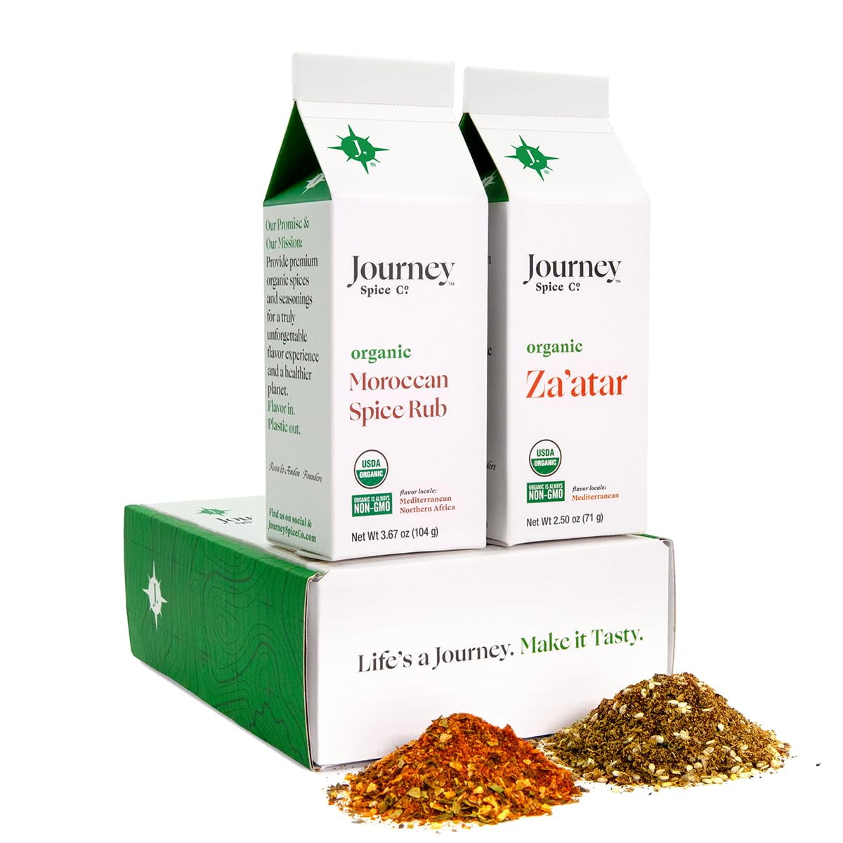 Gourmet Organic Moroccan Spice Rub & Organic KMC2Za’atar Gift Spice Co ...