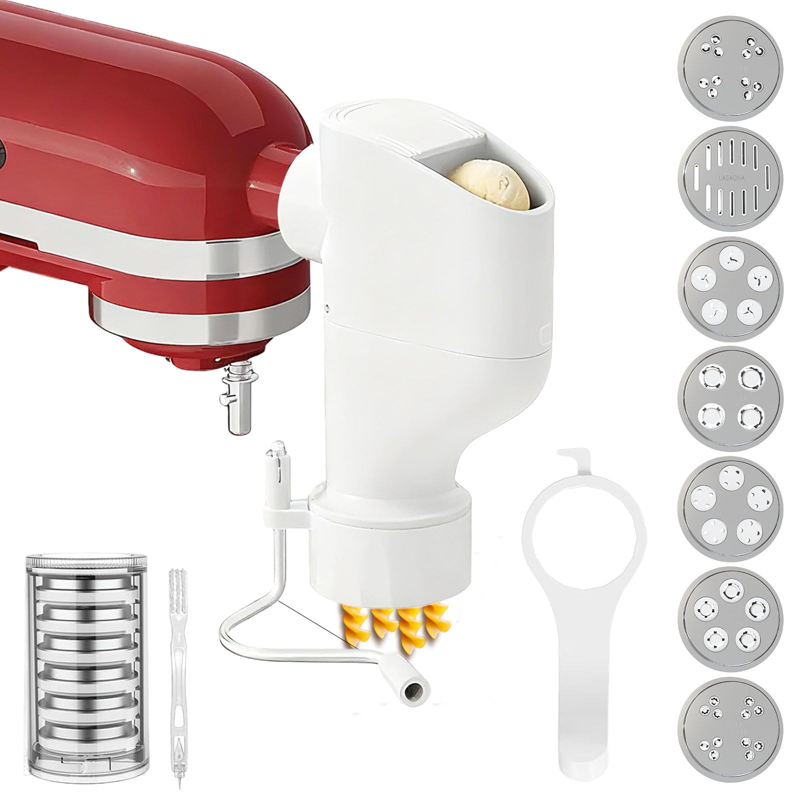 Gourmet Pasta Press Attachment for KitchenAid Stand Mixers, Pasta Maker ...