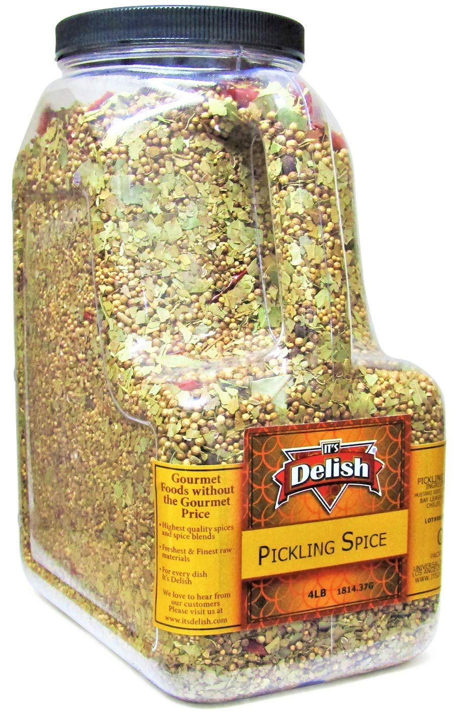 Gourmet Pickling Spice by It's Delish, 4 LB 64 Oz Restaurant Gallon ...