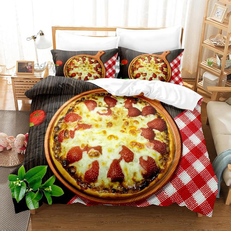 Gourmet Pizza Bedding Set Single Twin Full Queen King Size Bed Set ...