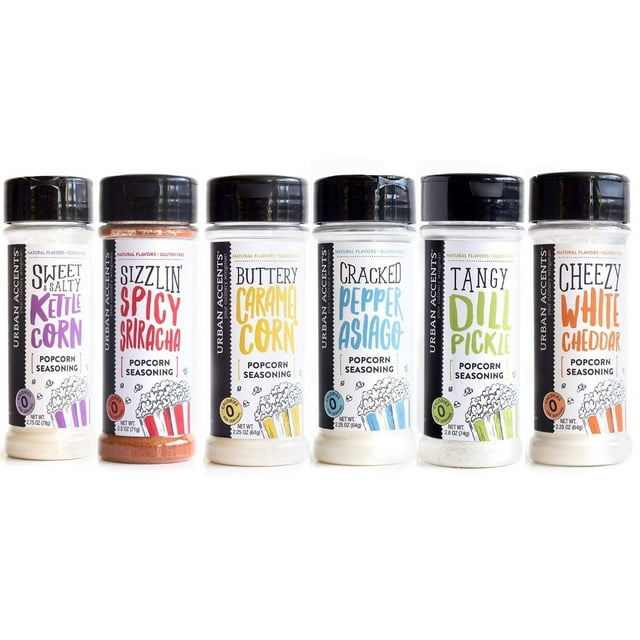 Gourmet Popcorn Seasoning Variety Pack, All Natural (6 Flavors) - Dill ...