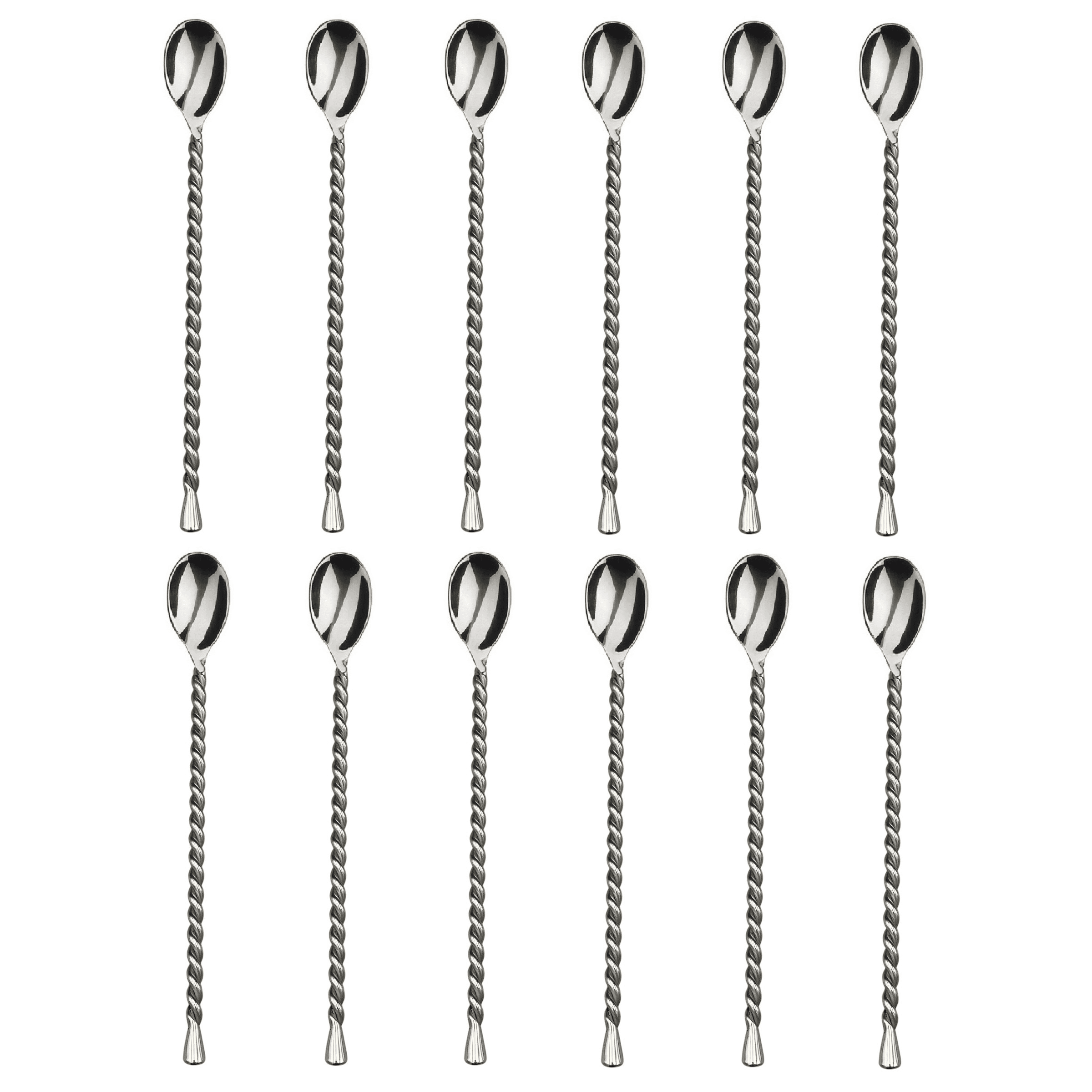 Gourmet Settings Silver Tear 18/10 Stainless Iced Beverage Spoon (Set ...