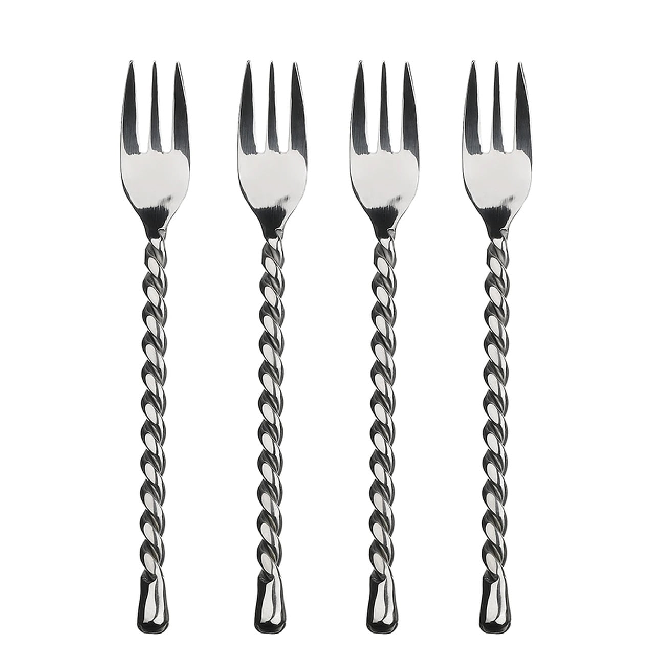 Gourmet Settings Silver Tear Set of 4 Cocktail Forks - Walmart.com