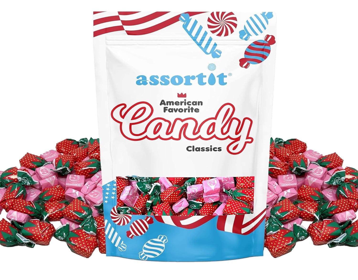 Strawberry Candy Mix – Arcor Strawberry Bon Bons & Starburst Pink Chews ...