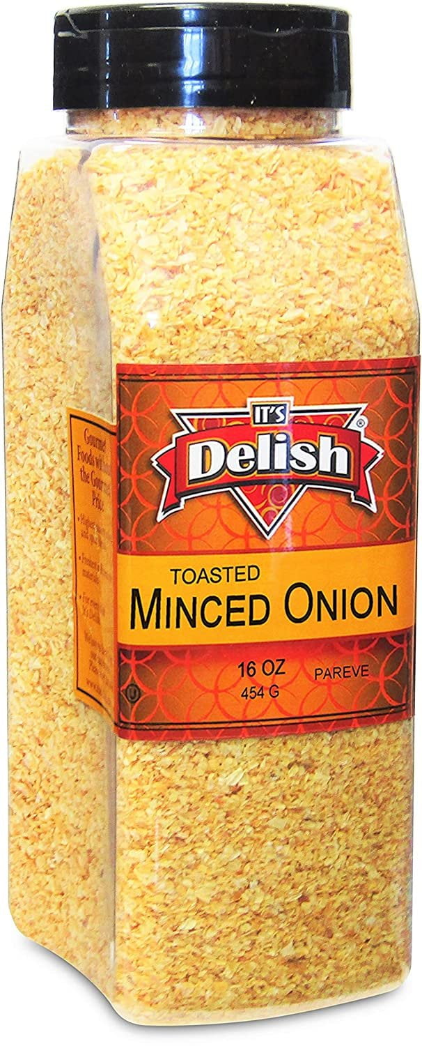 It's Delish Gourmet Toasted Minced Onion, Kosher, Dry Roasted Onion ...