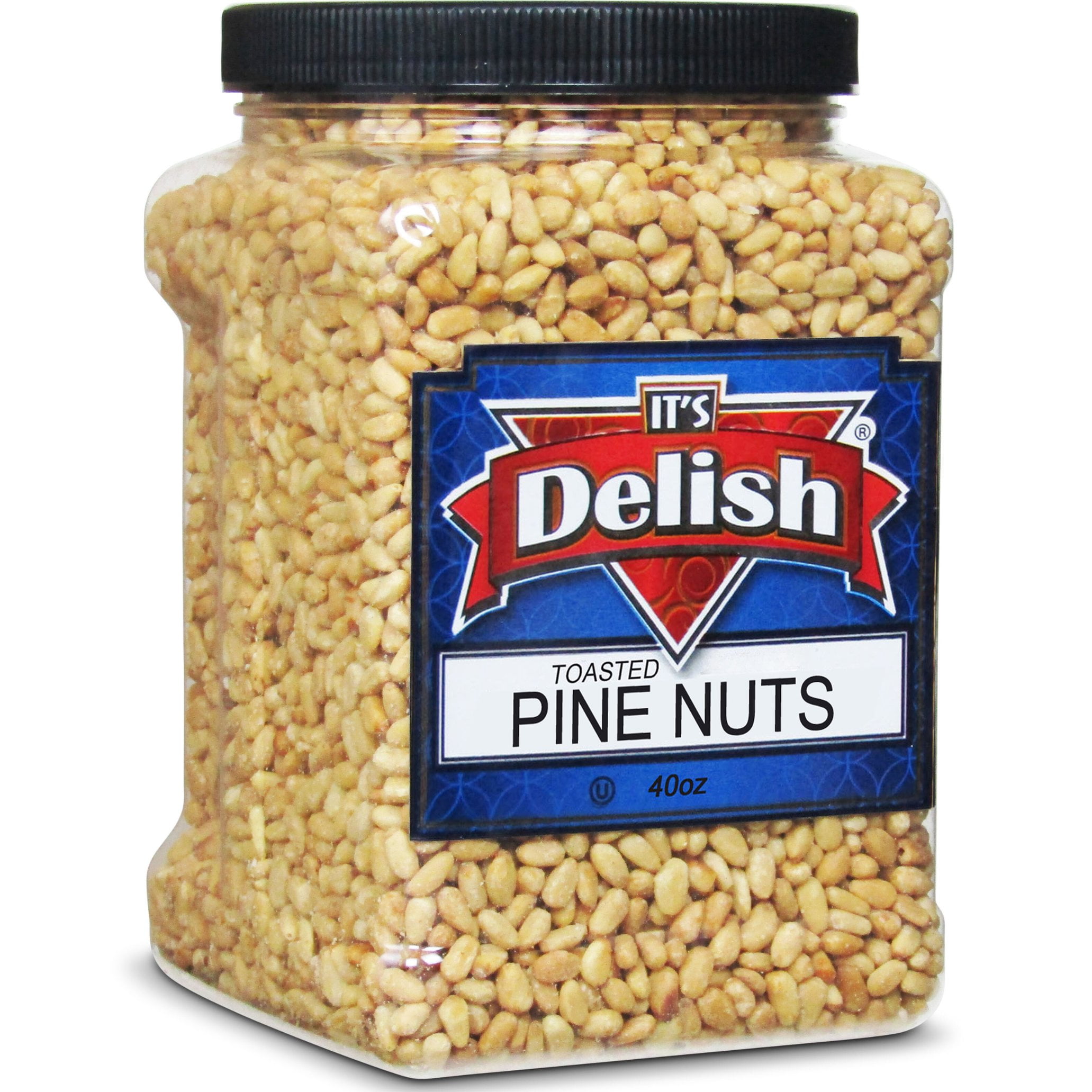 It's Delish Gourmet Toasted Pine Nuts, 40 OZ 2.5lbs Jumbo, Dry Roasted ...