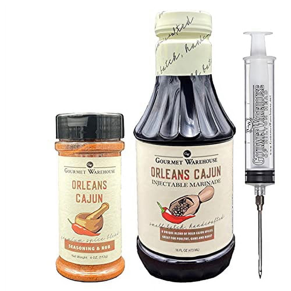 Gourmet Warehouse Orleans Cajun CCF19 Injectable Marinade and Spice Rub ...