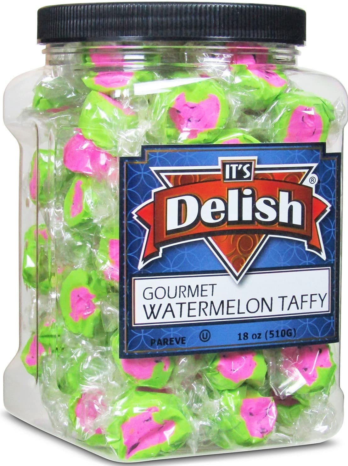 Gourmet Watermelon Taffy Chews by Its Delish 18 Oz Jumbo Reusable ...