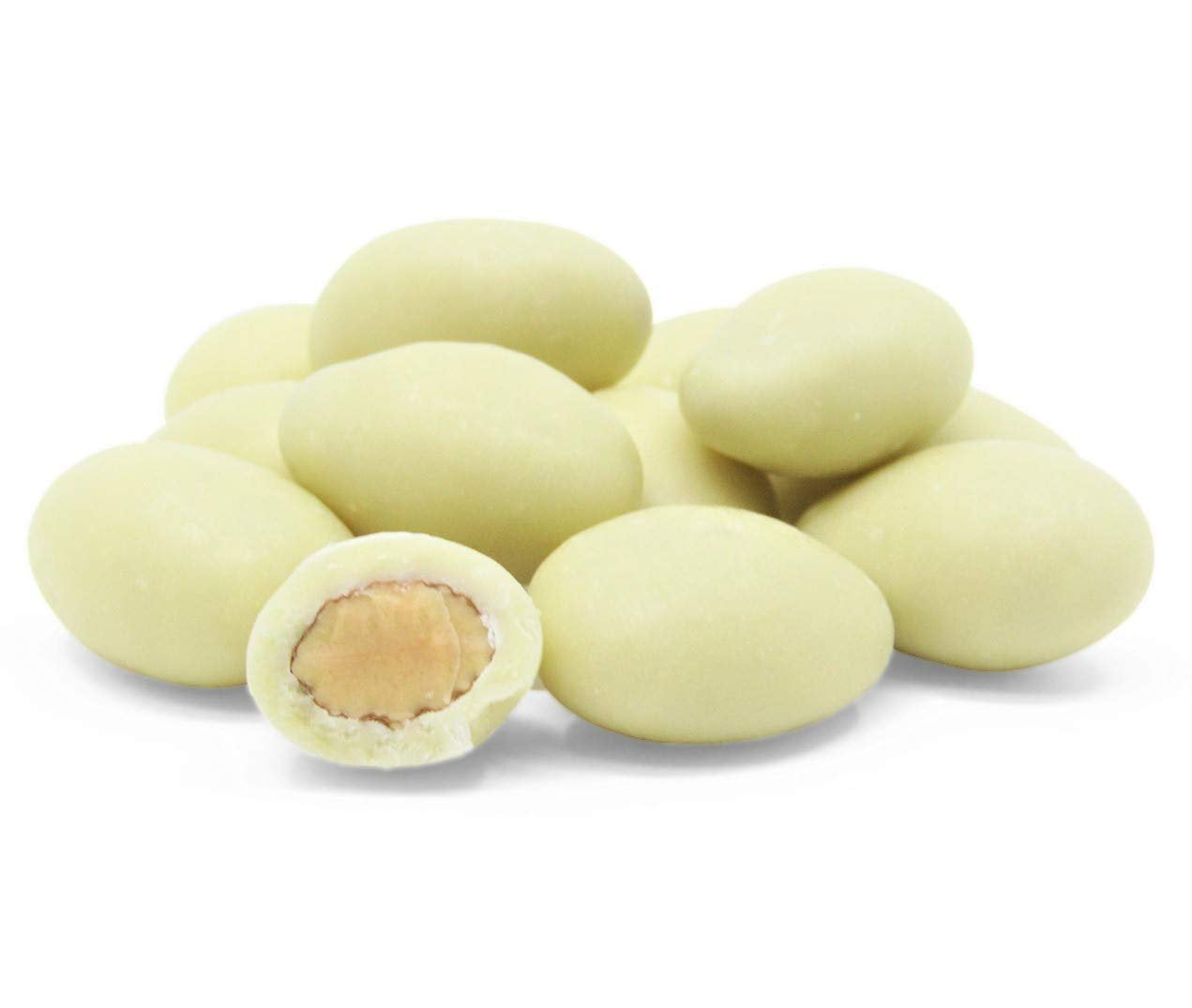 Gourmet White Chocolate Covered Almonds by Its Delish, 2 lbs Bulk White ...