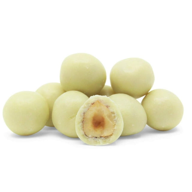 Gourmet White Chocolate Covered Hazelnuts by Its Delish, 10 lbs Bulk ...
