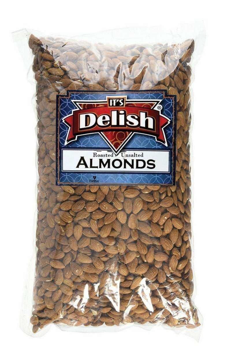 Its Delish Gourmet Whole Almonds, Roasted Unsalted, Bulk Size, 2 lbs ...