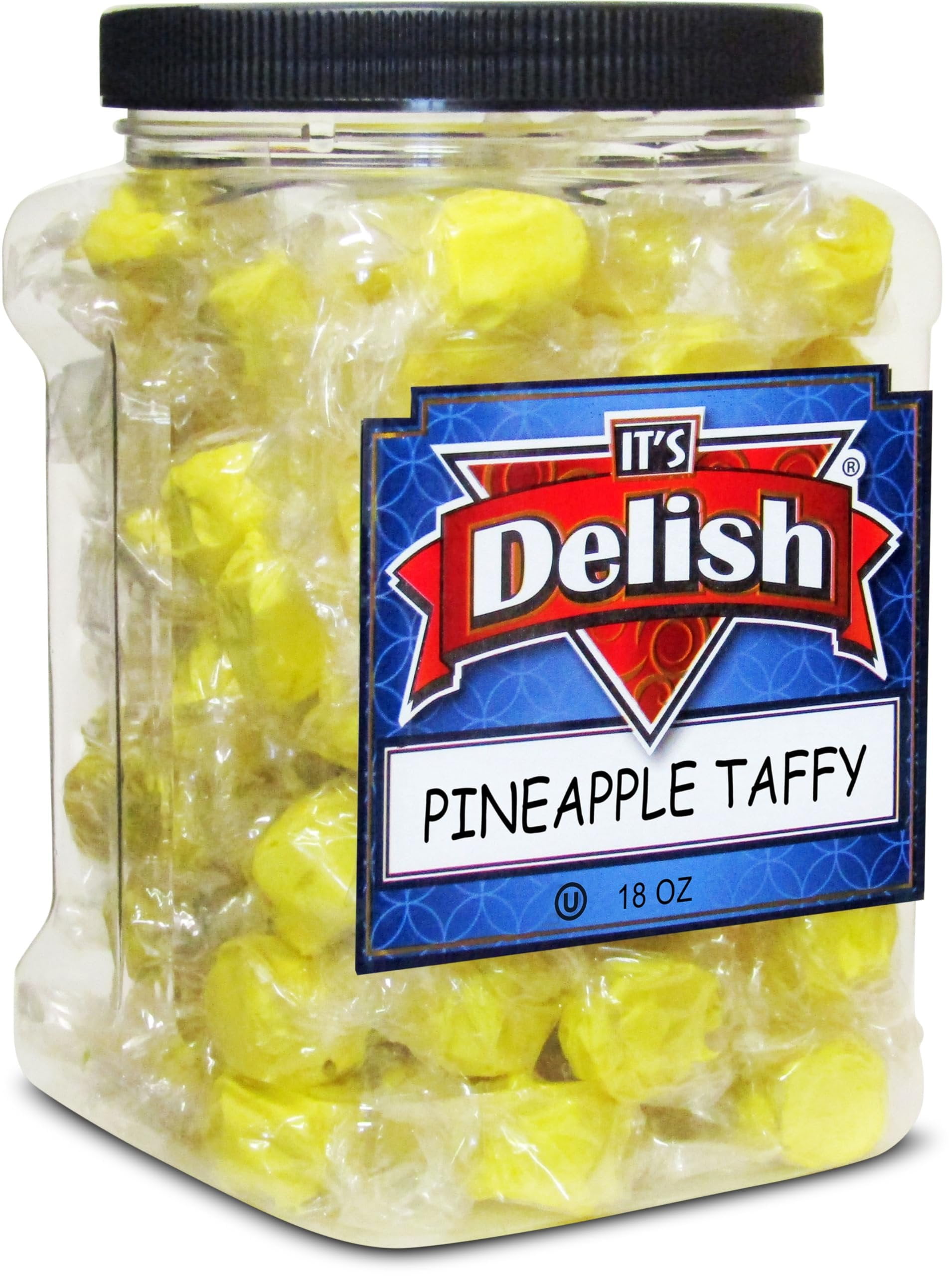 Gourmet Yellow Pineapple Soft Taffy Candy Chews by It's Delish 18 Oz ...