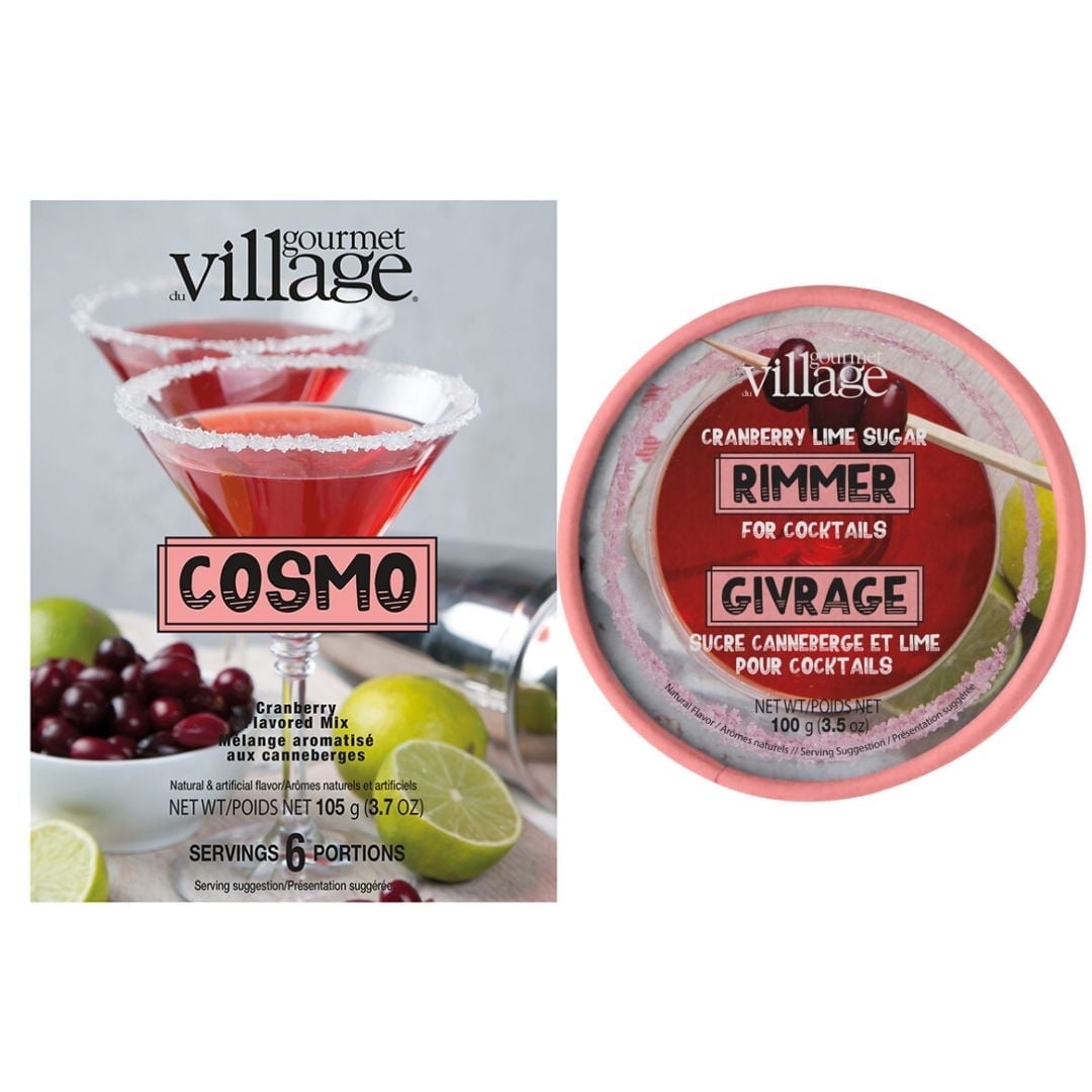 Gourmet du Village Cosmo Drink Mix and Cranberry Lime Rimmer Set ...