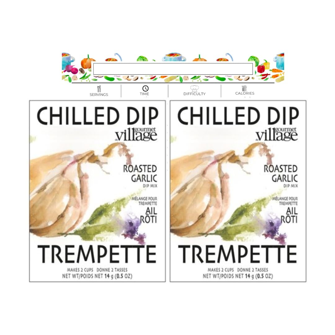 Gourmet du Village Party Dip Mixes Value 2 Pack, Roasted Garlic Chilled ...