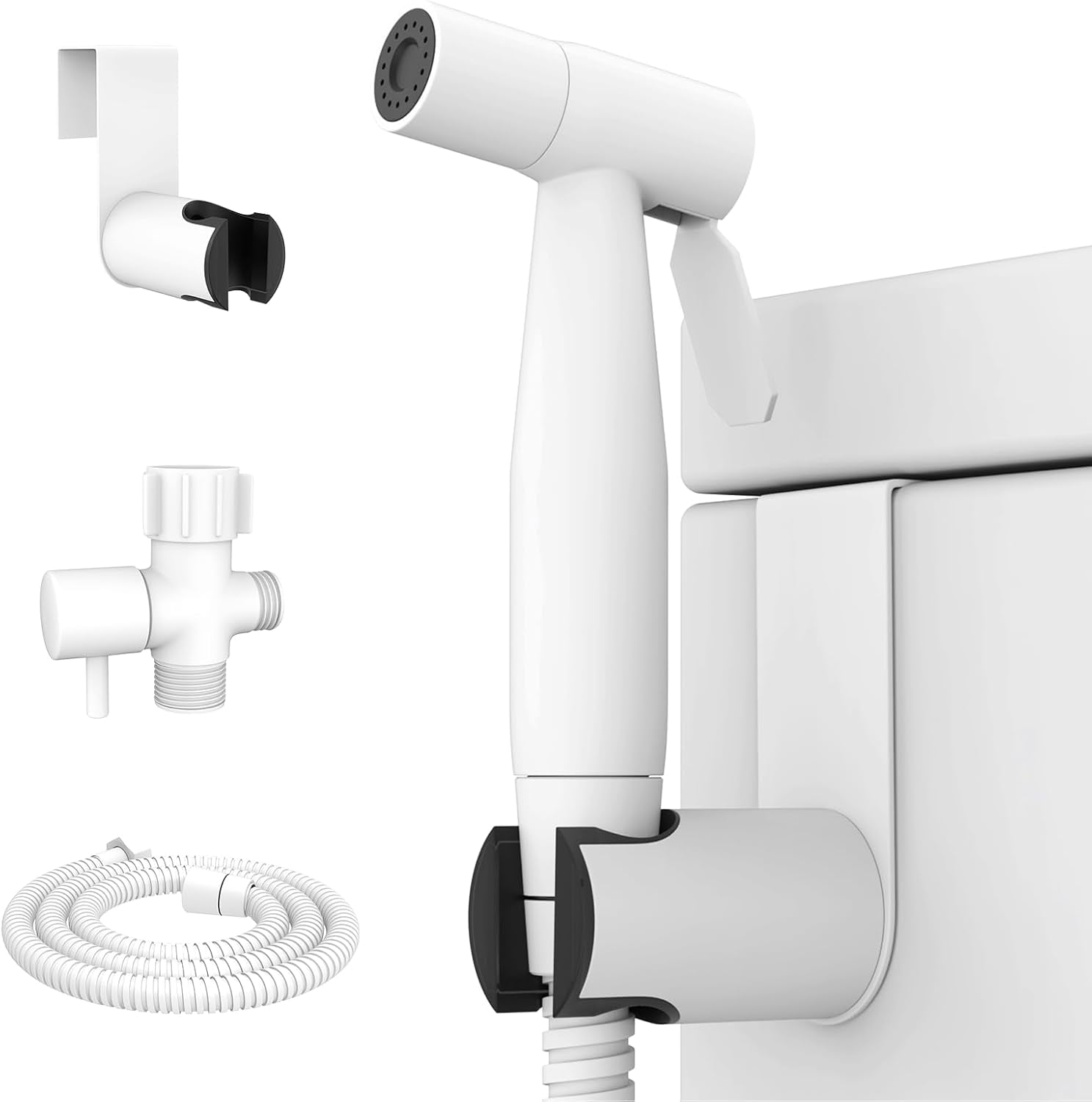 GourmetG Matte White Bidet Sprayer for Toilet,Handheld Jet Sprayer ...