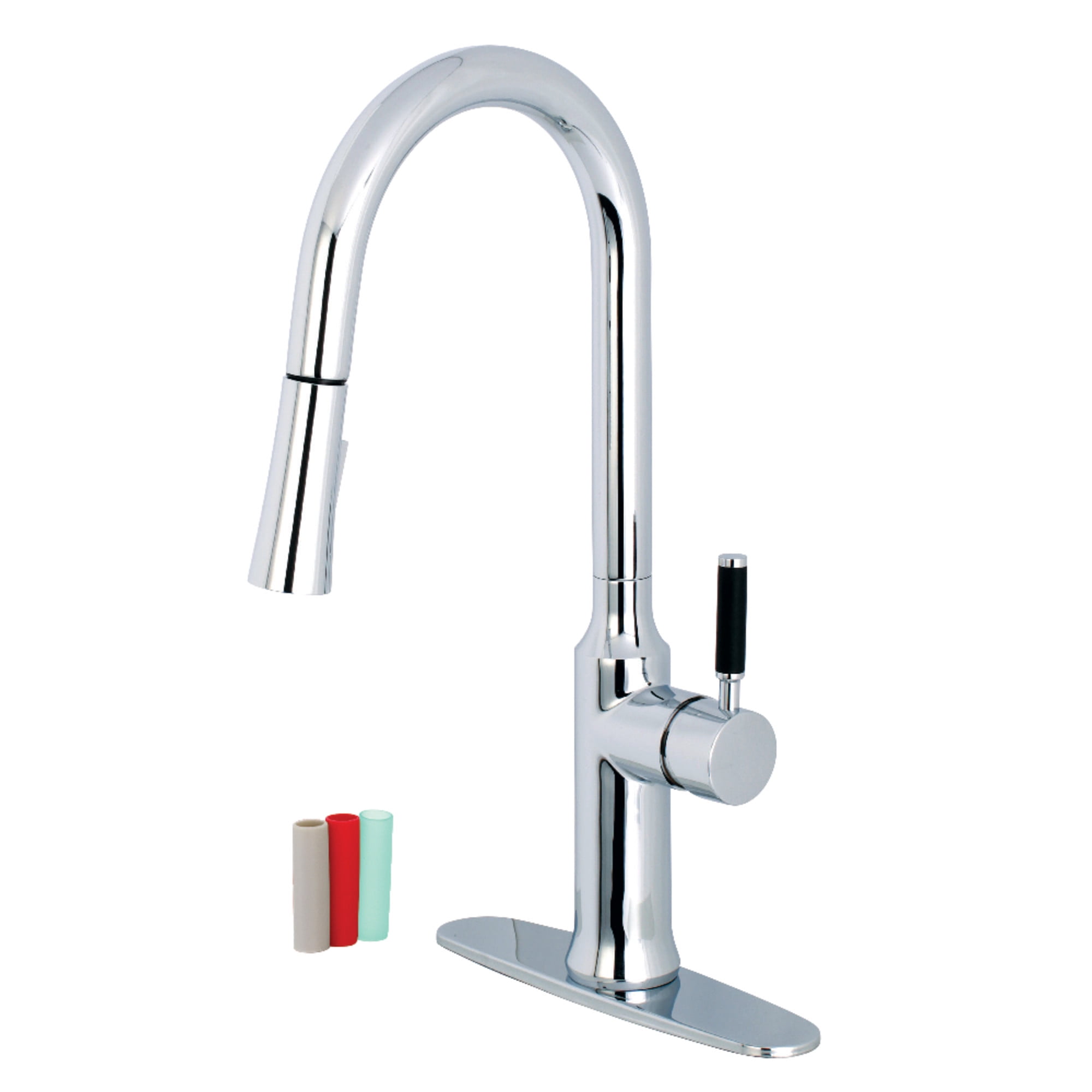 Kingston Brass LS2721DKL Kaiser Single-Handle Pull-Down Kitchen Faucet ...