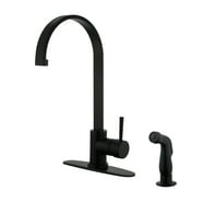 Moen Wetherly One Handle High Arc Kitchen Faucet with Deck Mount Side ...