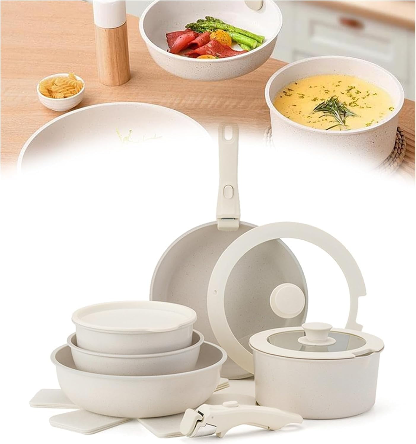 Gourmetific Cookware Set Induction, 5/11/15 Piece Cookware Set ...