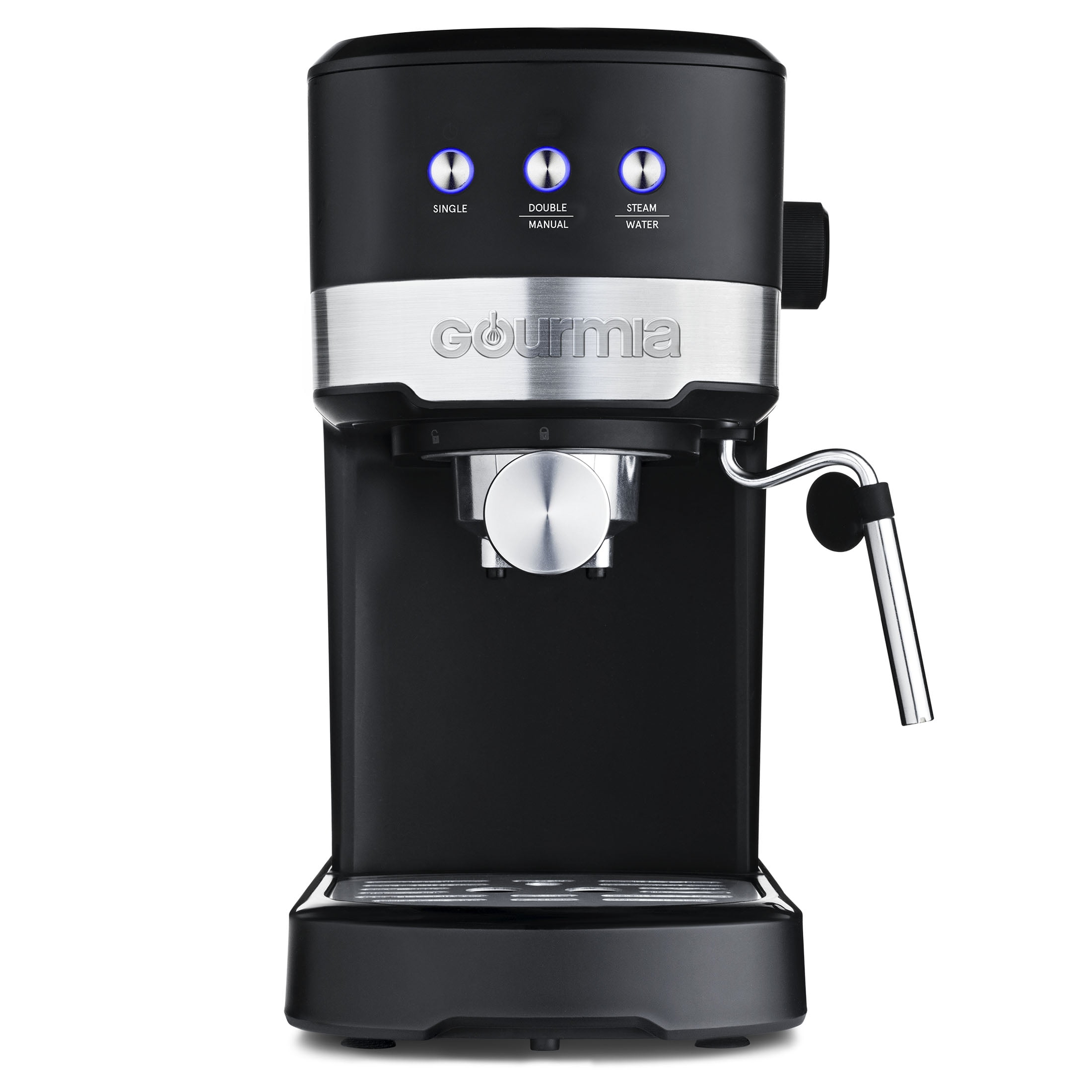 Gourmia 1.2L 15 Bar Espresso Maker with Powerful Frothing Wand Black ...