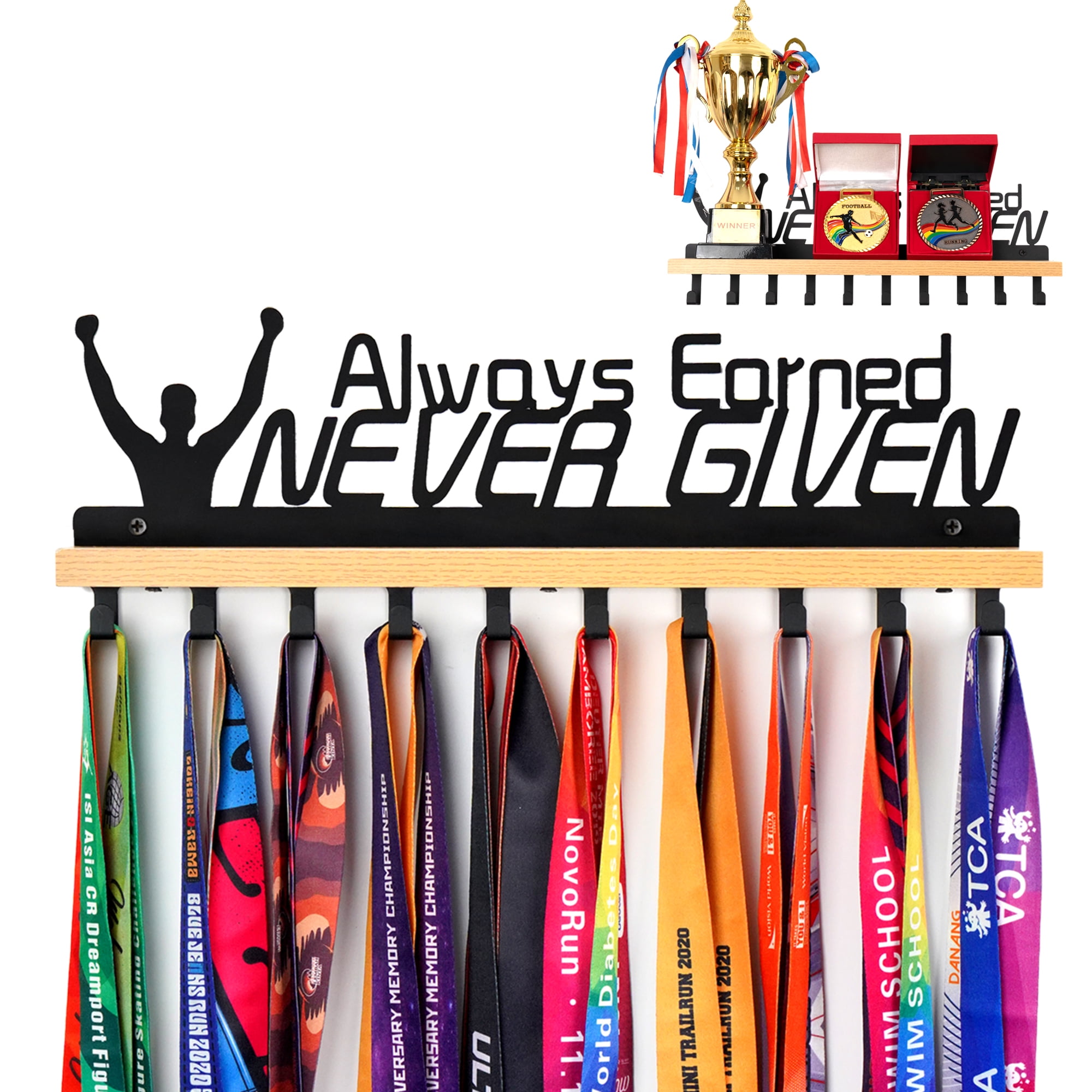 Goutoports Medal Hanger Display Trophy Shelf - Sports Medal Display ...