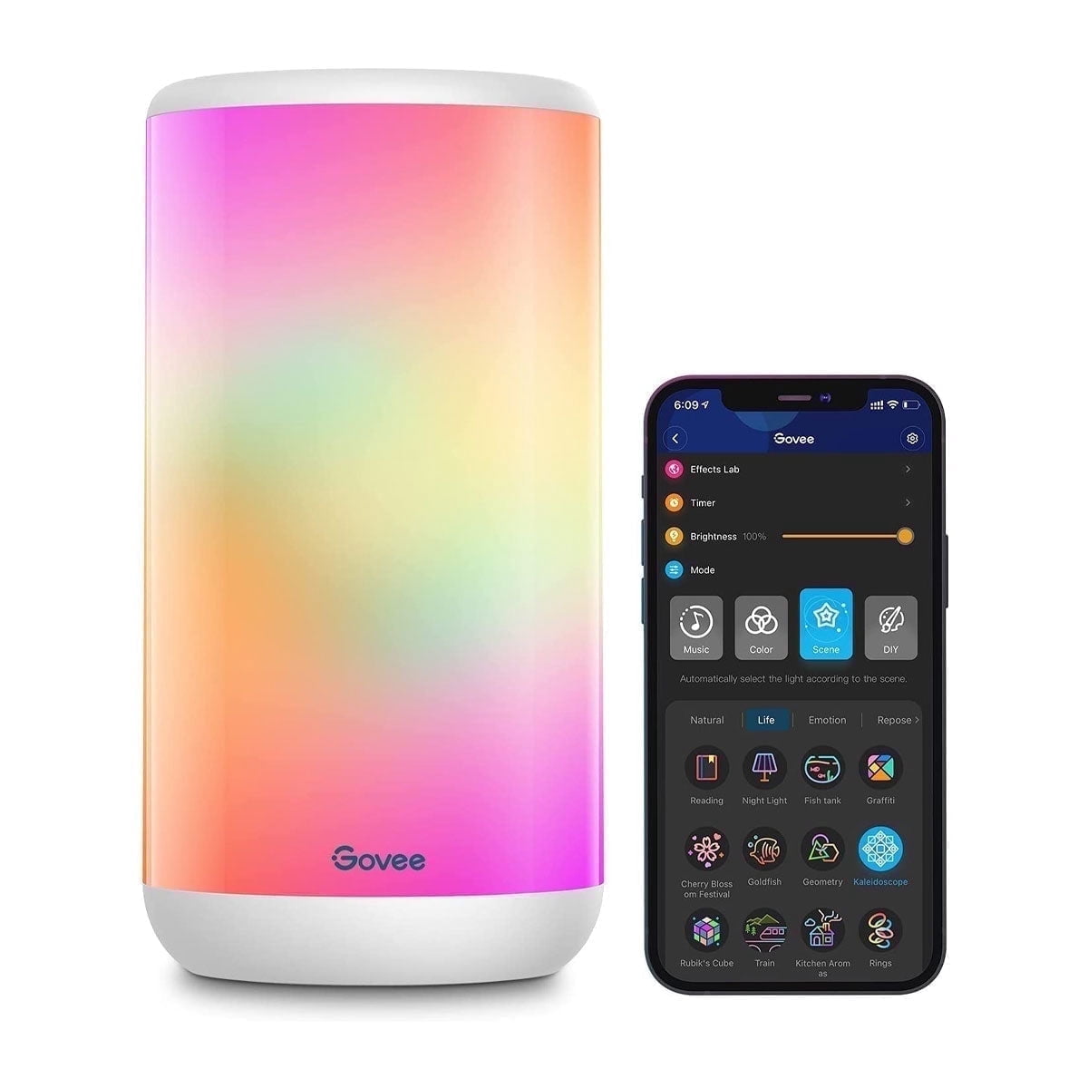 Govee Aura RGB Smart Changing LED Desk Lamp, 16 Million Colors, Warm ...