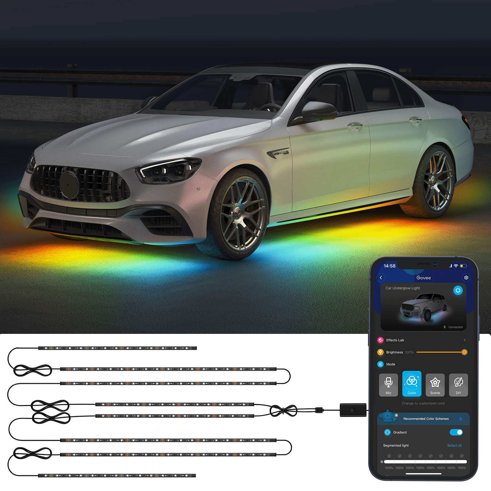 Govee RGBIC Car Underglow Lights - Walmart.com