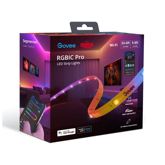 Govee RGBIC 9.8ft+49.2ft LED Strip Light Bundle with Netflix - Walmart.com