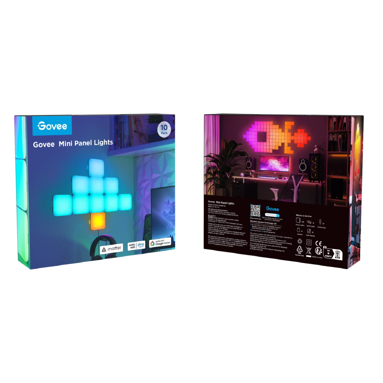 Govee Smart Mini Panel Lights 10 Packs - Walmart.com