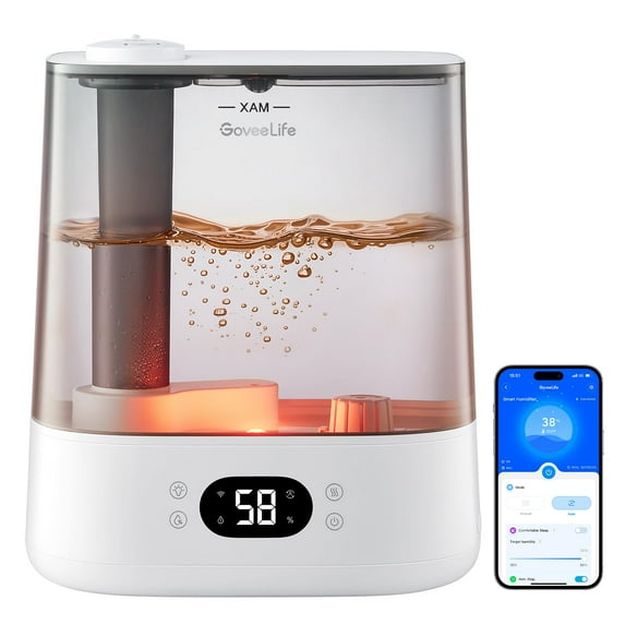 GoveeLife Smart Humidifiers for Bedroom, 6L Cool Mist Top Fill for ...