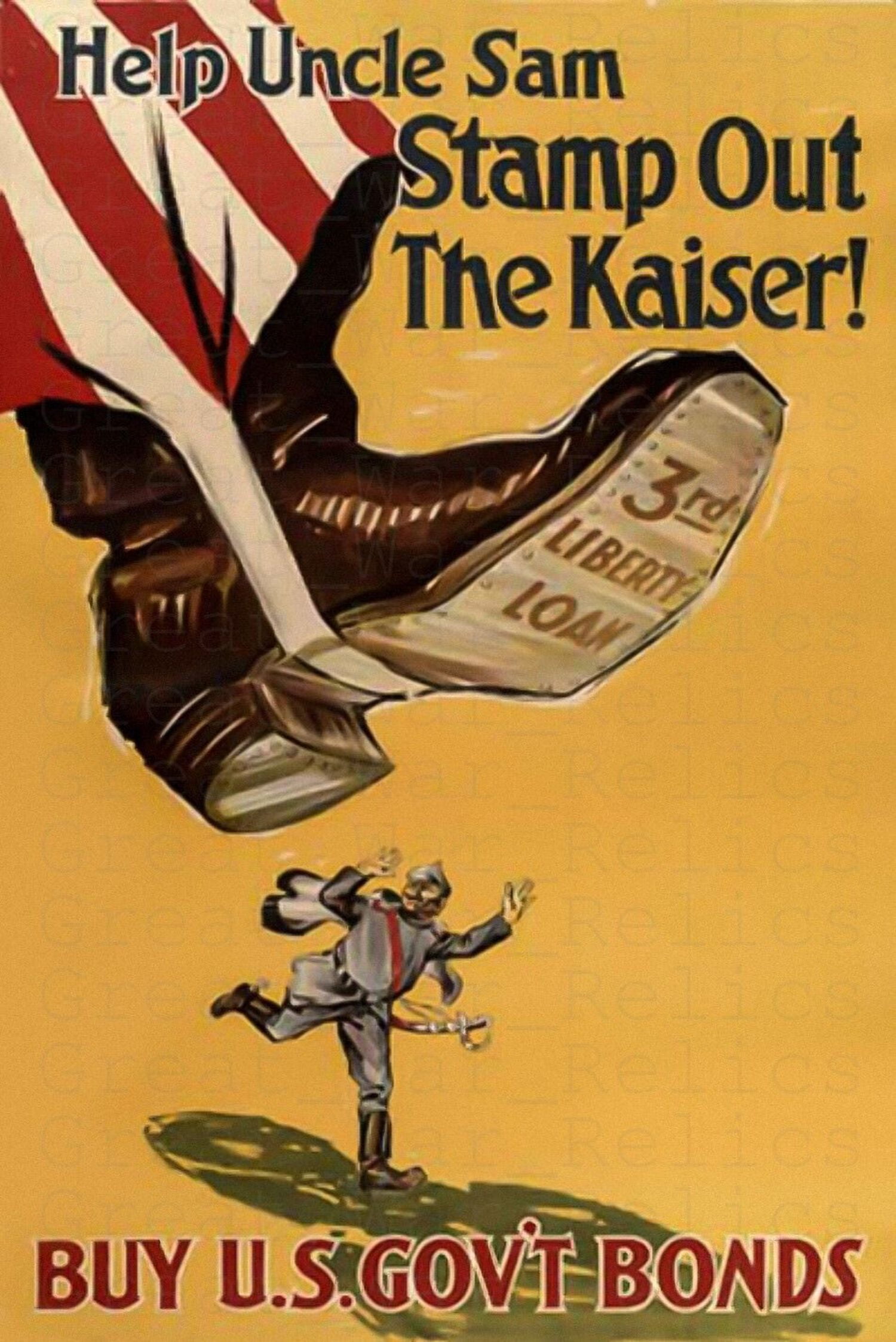 Government Bonds Kaiser Ww1 Ad Glossy Poster Picture Photo Print Banner ...