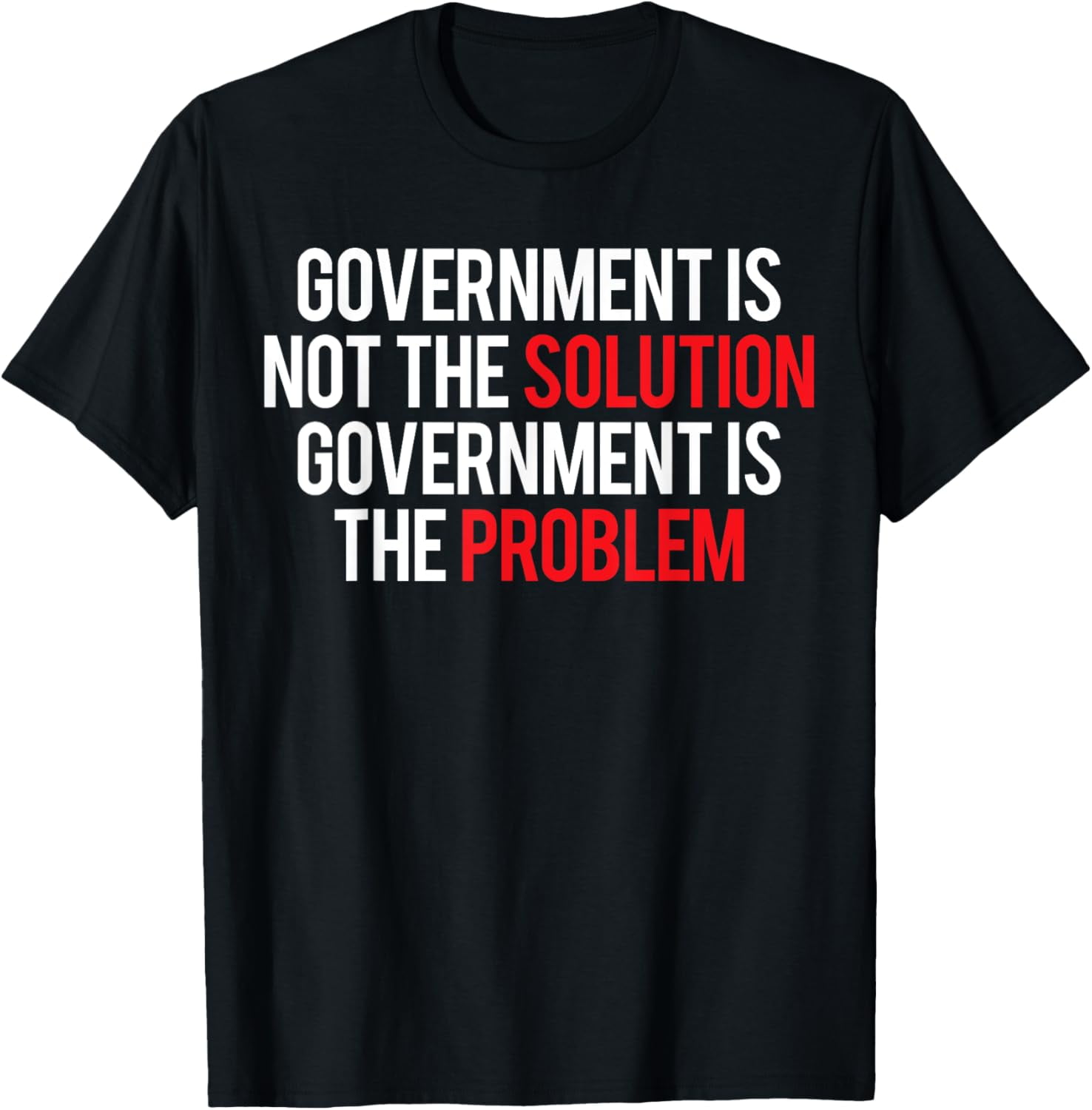 Government Is Not The Solution Government Is The Problem T-Shirt ...