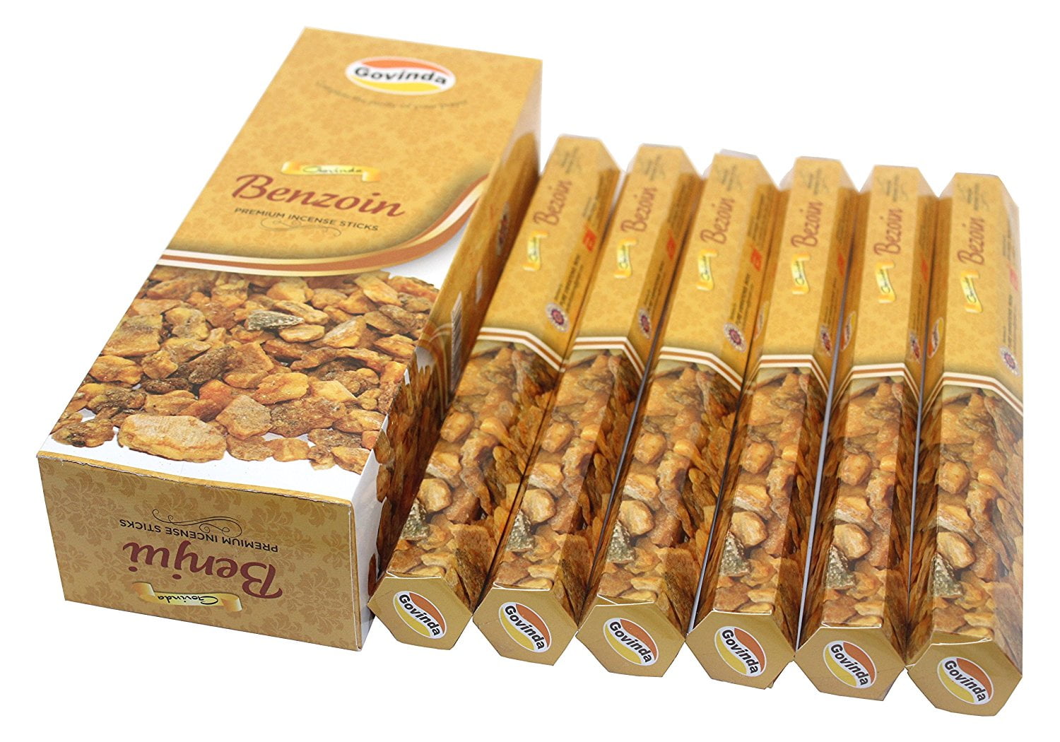 Govinda Incense, Benzoin, Masala Coated Bulk Pack, 120 Premium Quality ...