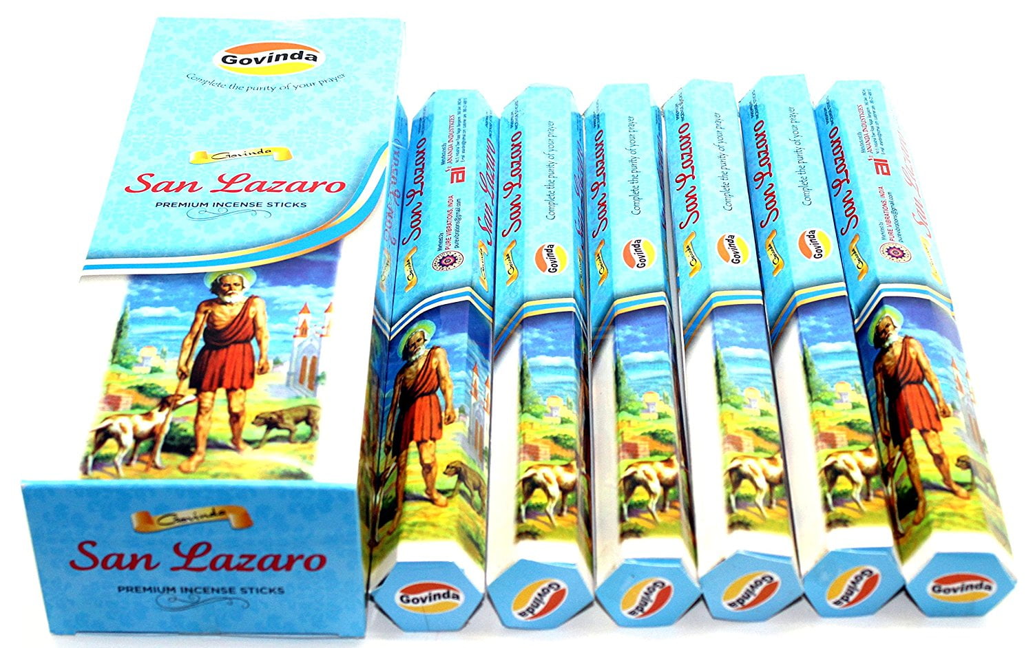 Govinda® Incense - San Lazaro - 120 Incense Sticks, Premium Masala ...