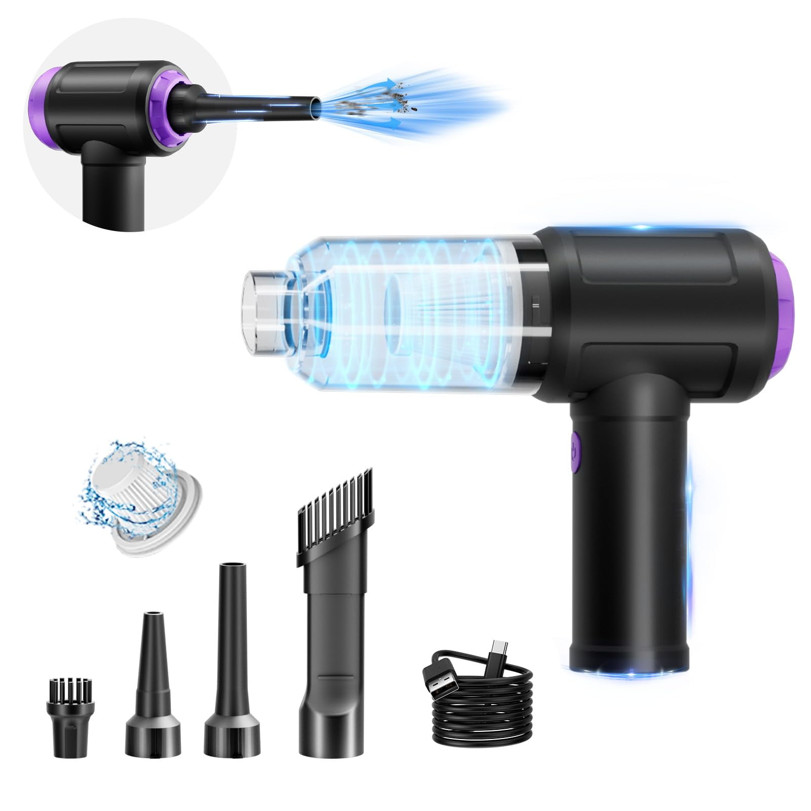 Goweto 14500PA Computer Vacuum Cleaner Keyboard Cleaner Compressed Air ...