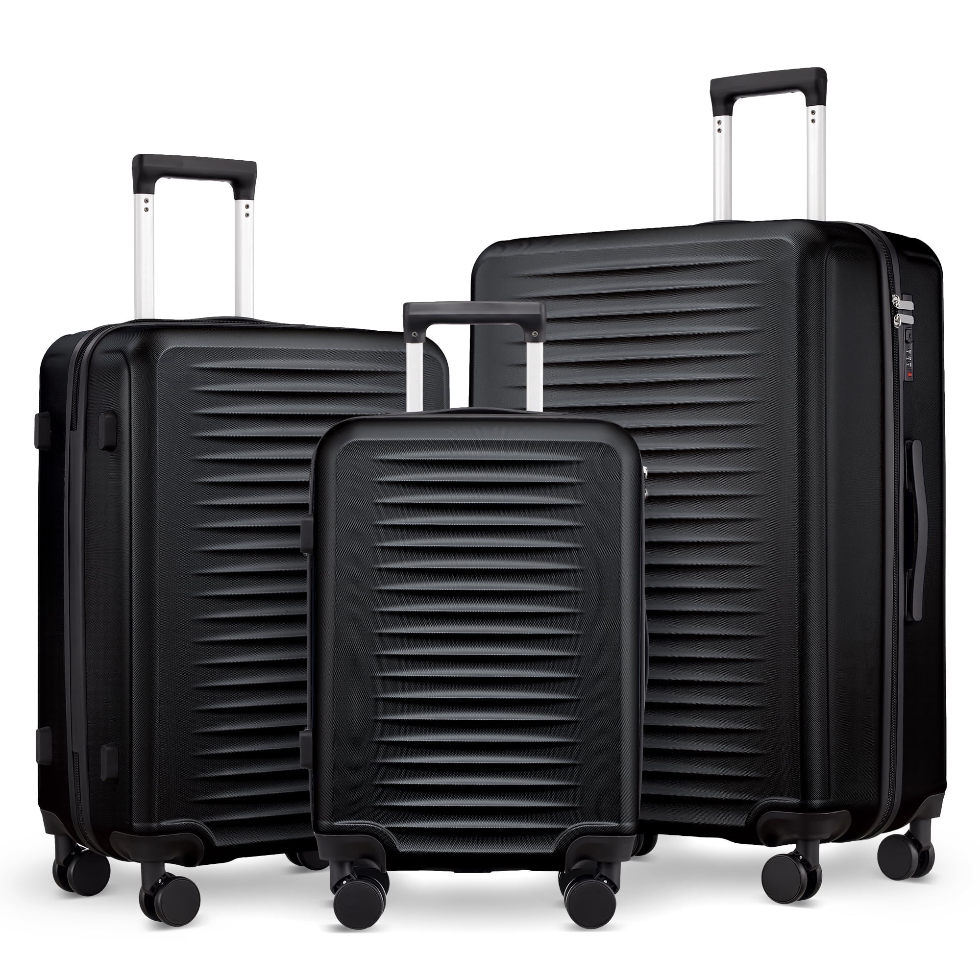 Gowill 3 Piece Luggage Set 28/24/20 inch Hardside Lightweight Spinner ...