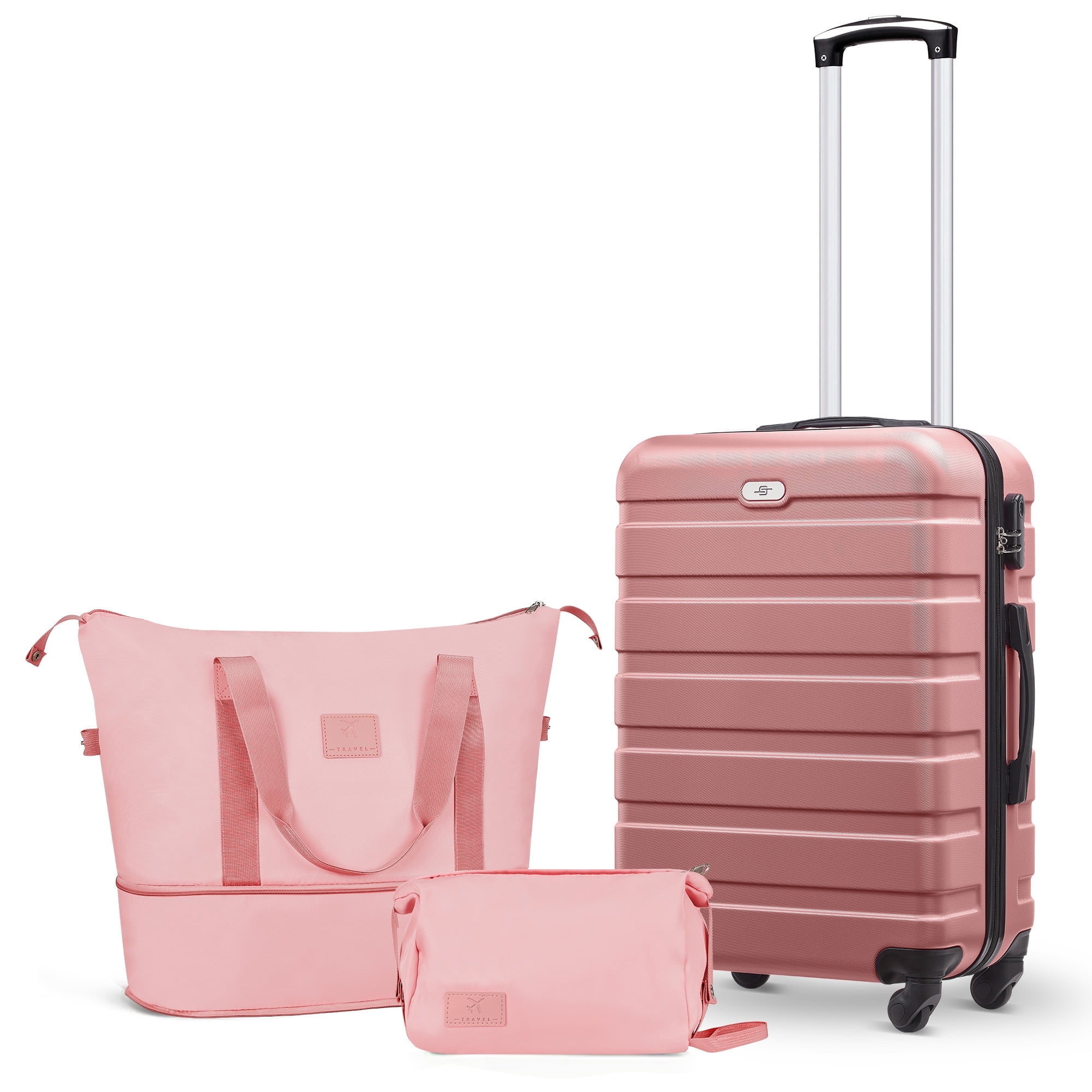 Gowill 3 Piece Luggage Sets,20 inch Hardside Lightweight ABS Carry-On ...