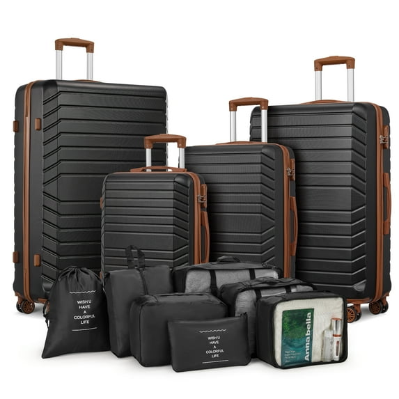 Gowill 4 Piece Hardside Luggage Set 28/24/20/12 inch Hardshell ...