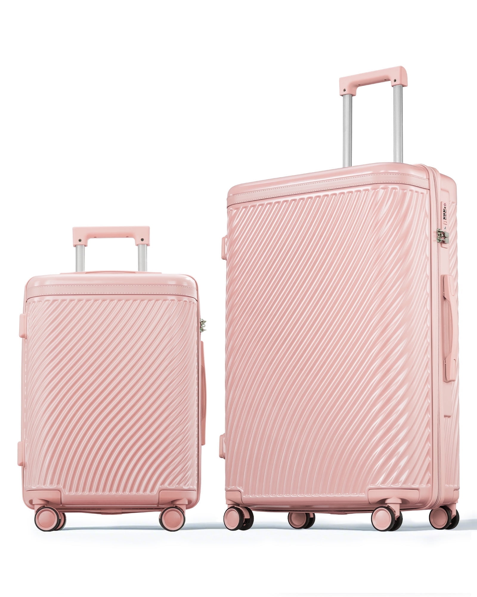 Gowill PC+ABS 2-Piece Luggage Set 20/28" with Double Spinner Wheels ...