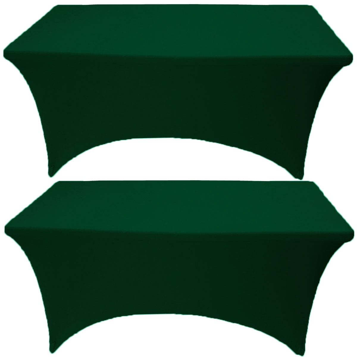 Gowinex 2 Pack 6FT Hunter Green Spandex Tablecloth Stretch Fitted Table ...