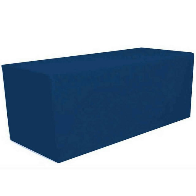Gowinex 6ft Navy Blue Fitted Rectangular Tablecloth, 100% Polyester ...