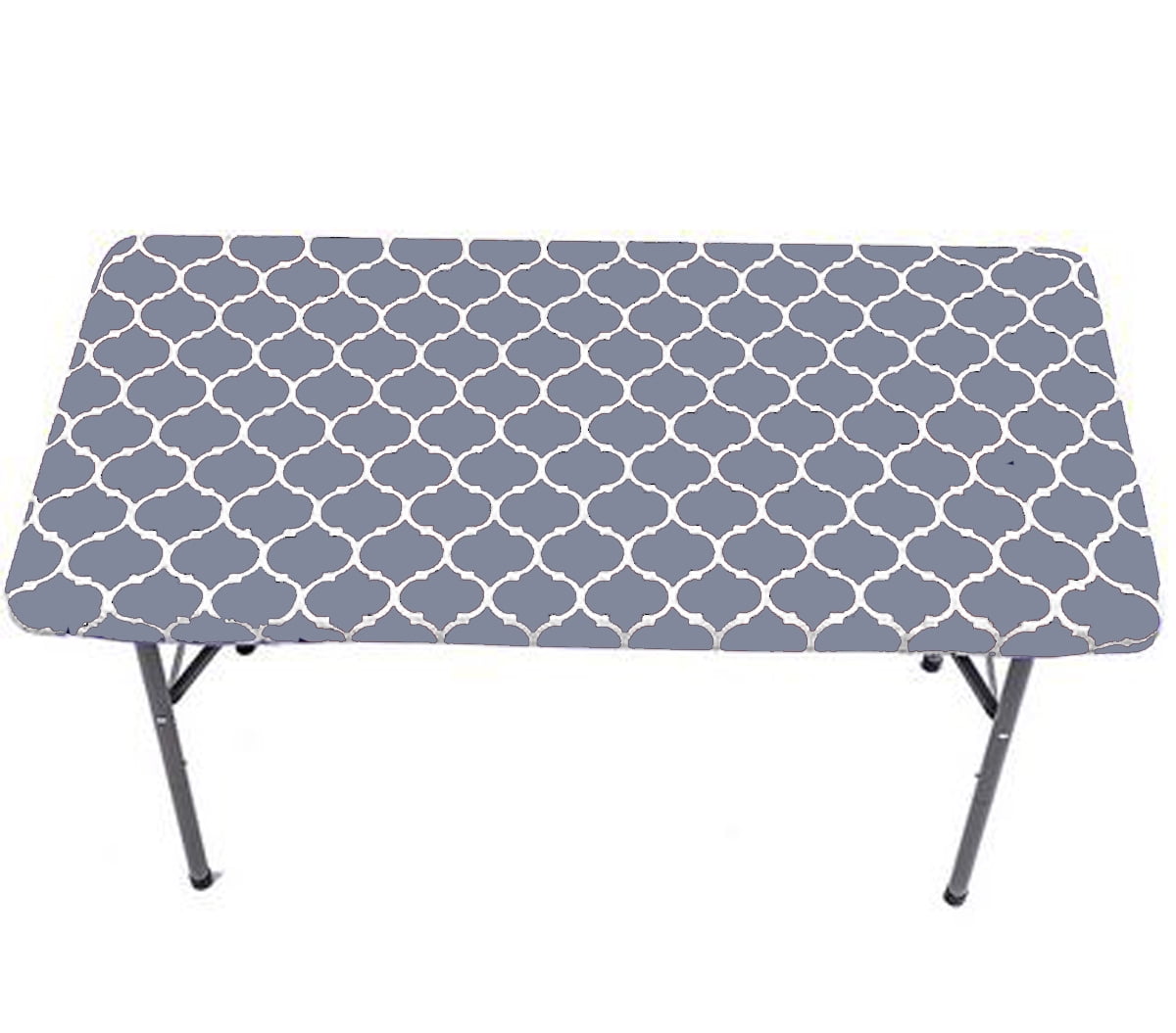 Gowinex 6ft Reusable Grey Vinyl Tablecloth Protector, Waterproof ...
