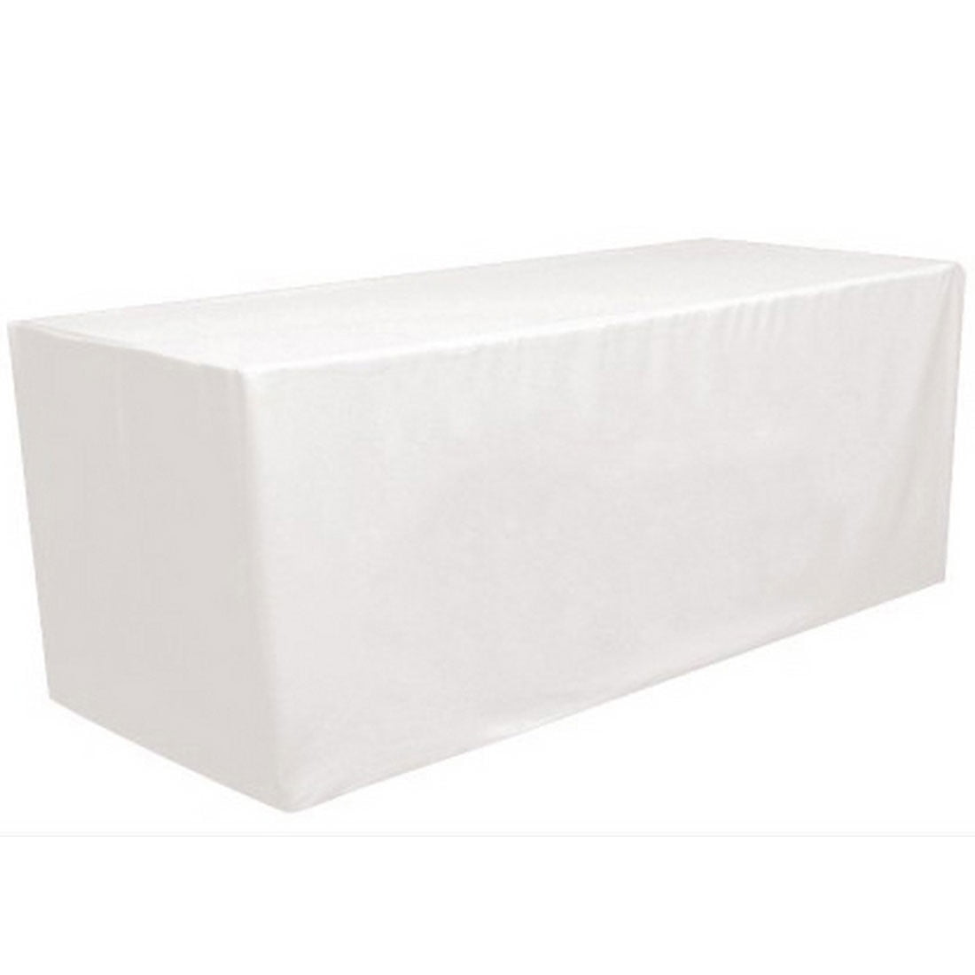 Gowinex White 4ft x 2ft Polyester Rectangular Folding Table Cover ...