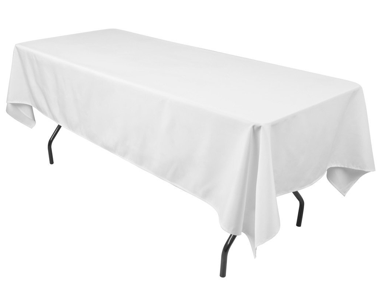 Gowinex White 70" x 70" Square Polyester Tablecloth Table Cover ...