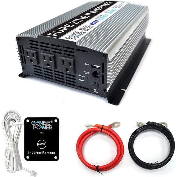 Gowise Power PS1005 12-120V 1500W Continuous 3000W Surge Power Inverter ...
