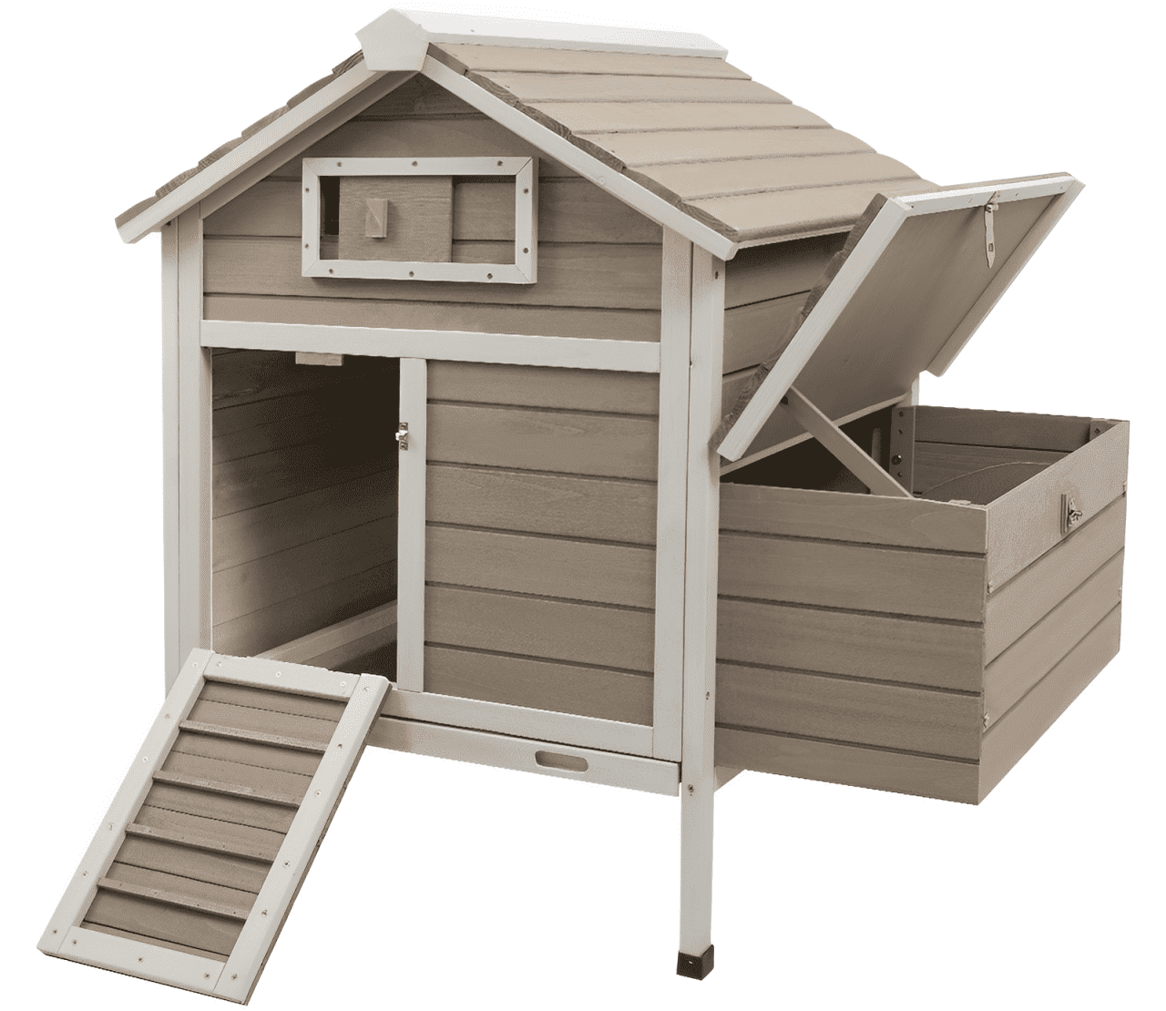 Gowoodhut Chicken Coop Chicken House Outdoor with Removable Trays ...