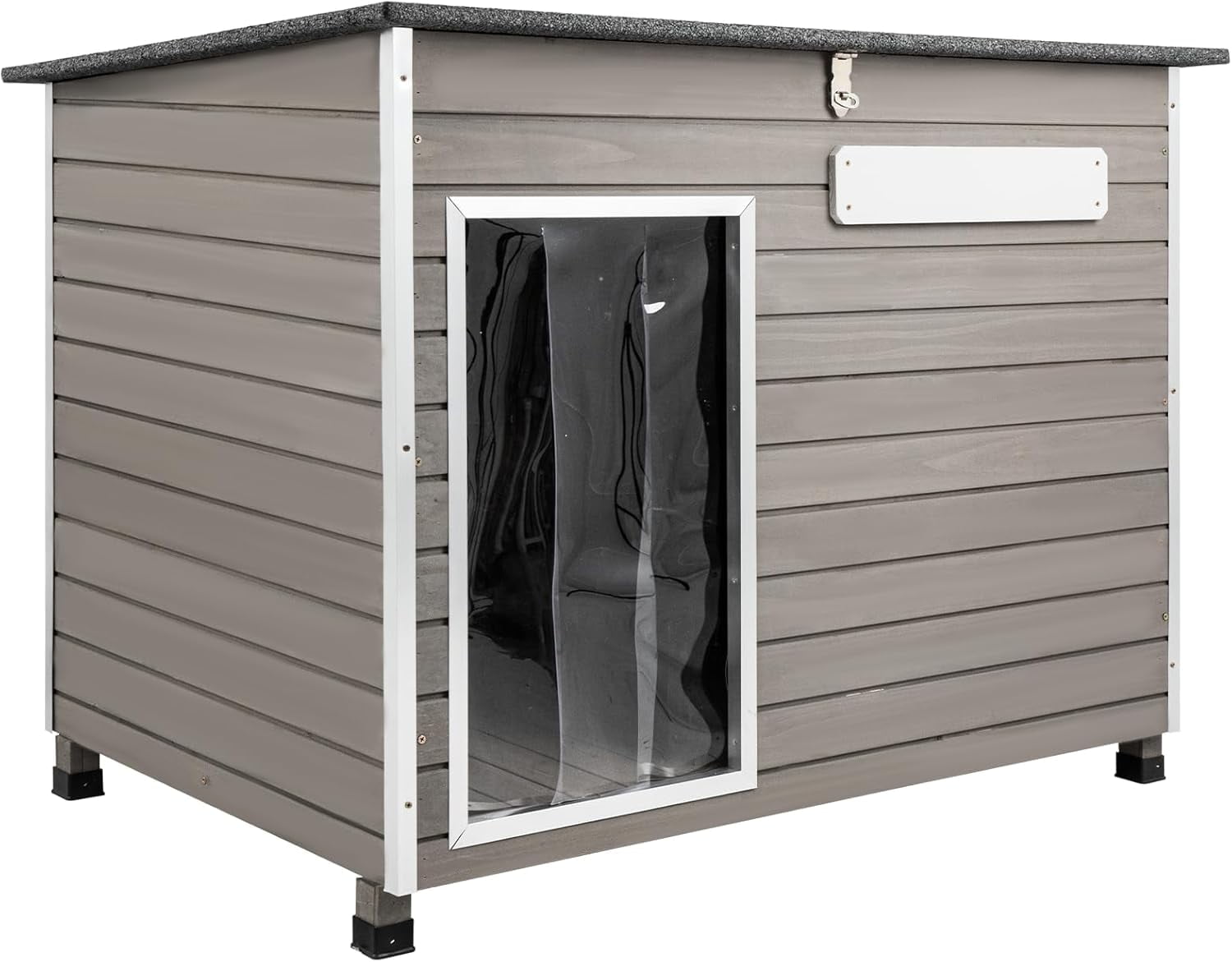 Gowoodhut Large Dog House, Outdoor & Indoor Wooden Dog Kennel for ...