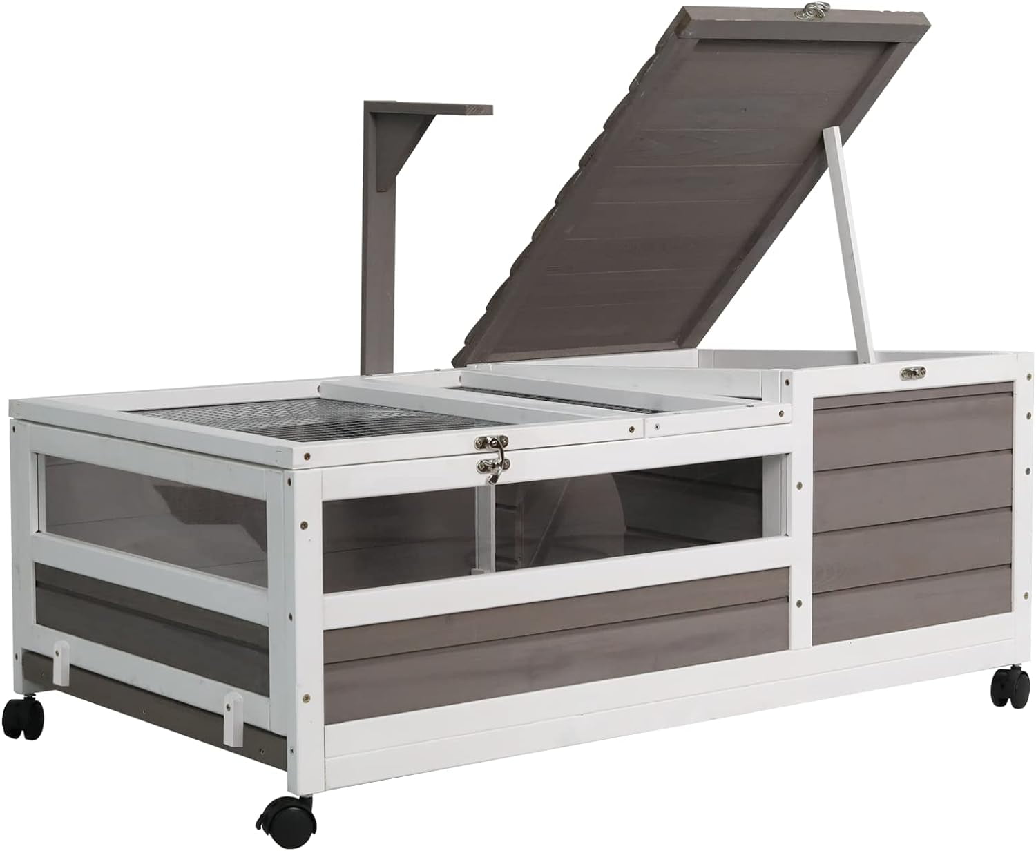 Gowoodhut Tortoise Habitat On Wheels Large Wooden Tortoise House ...