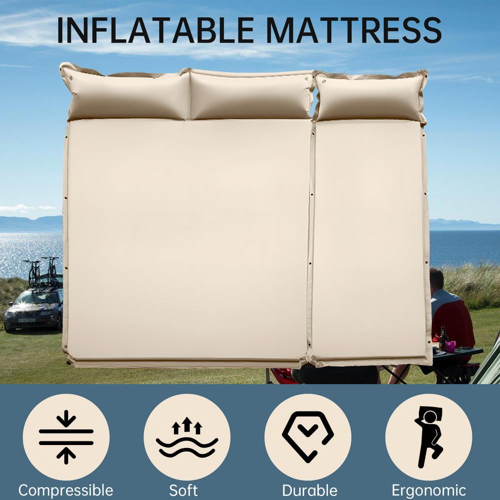 Goxfaca Camping Air Mattress 3 Person Sleeping Pad for Camping ...