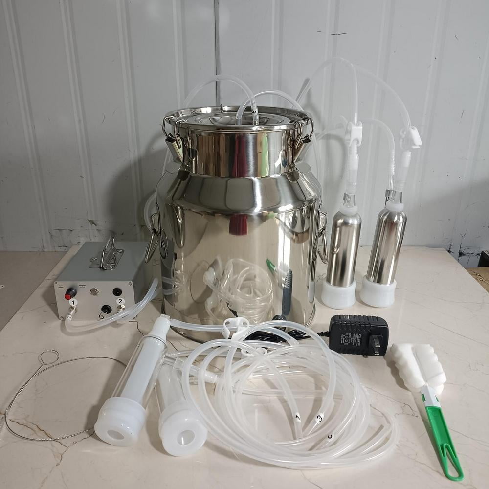 Goxfaca Cow Milking Machine 14L Adjustable Pulsating Vacuum Pump Automatic Pulsation Vacuum ...