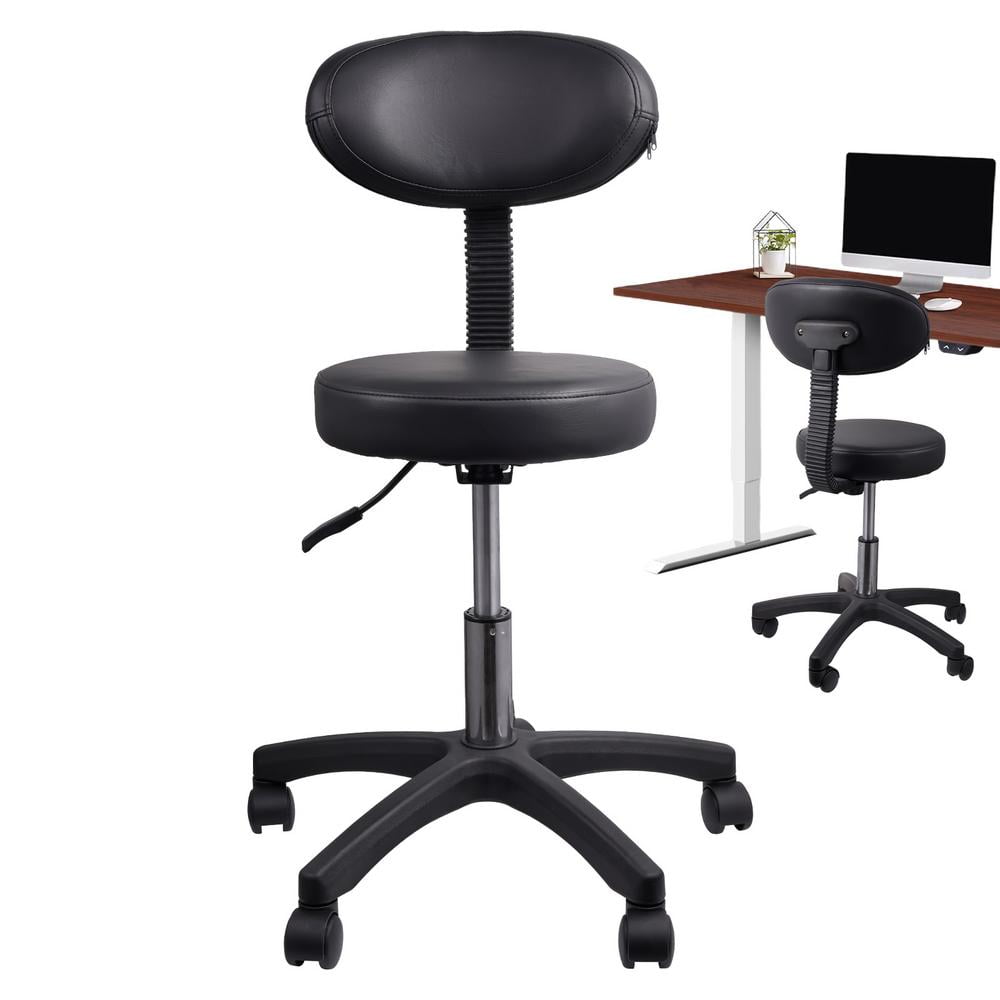 Goxfaca Ergonomic Saddle Stool Chairs Saddle Seat with Back Support 360 ...